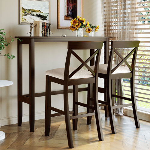 Gracie Oaks Rafaiel 2 - Person Bar Height Dining Set | Wayfair